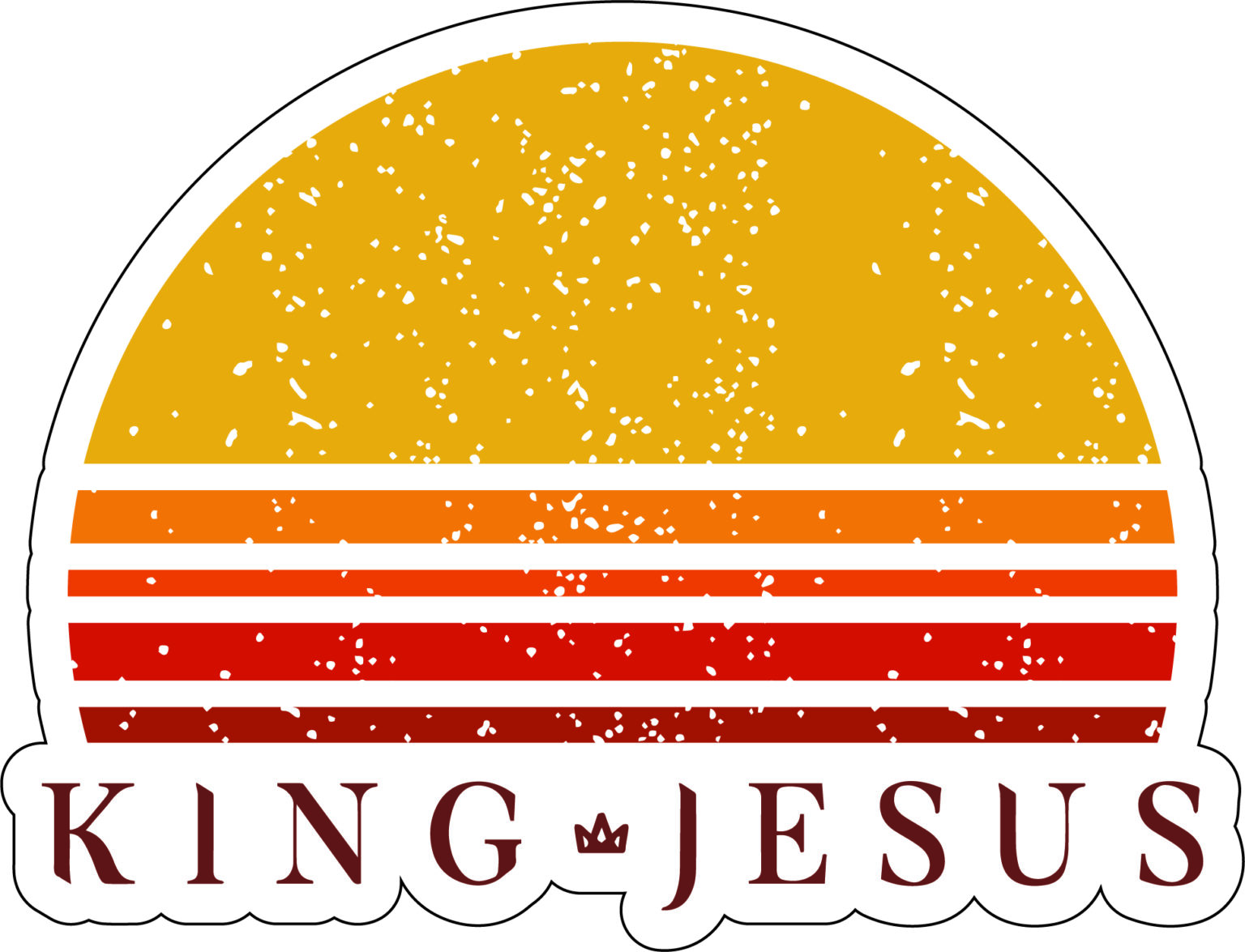King Jesus Sticker - Atomic